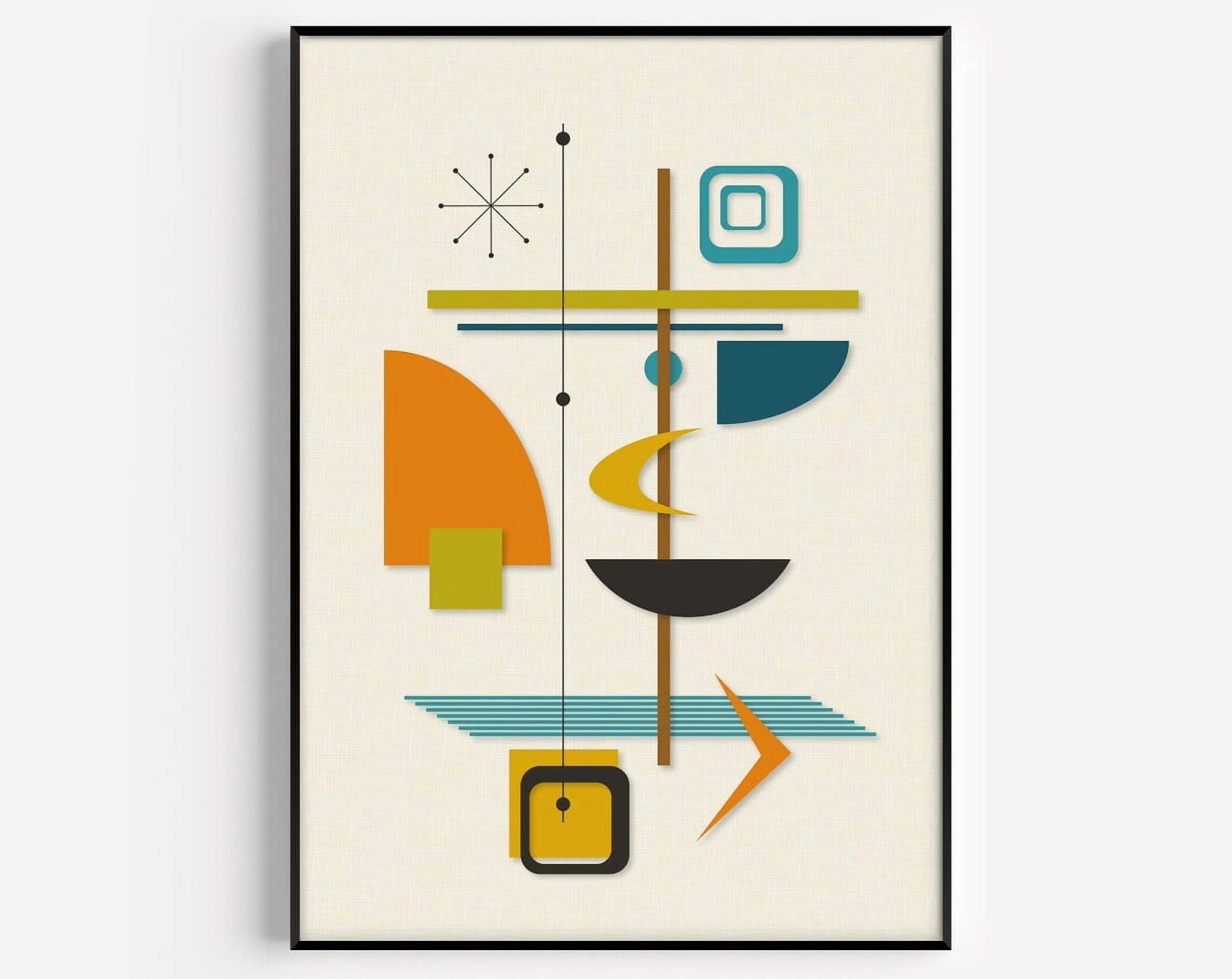 Miluva Mid Century Modern, Printable Wall Art, Mid Century Print ...