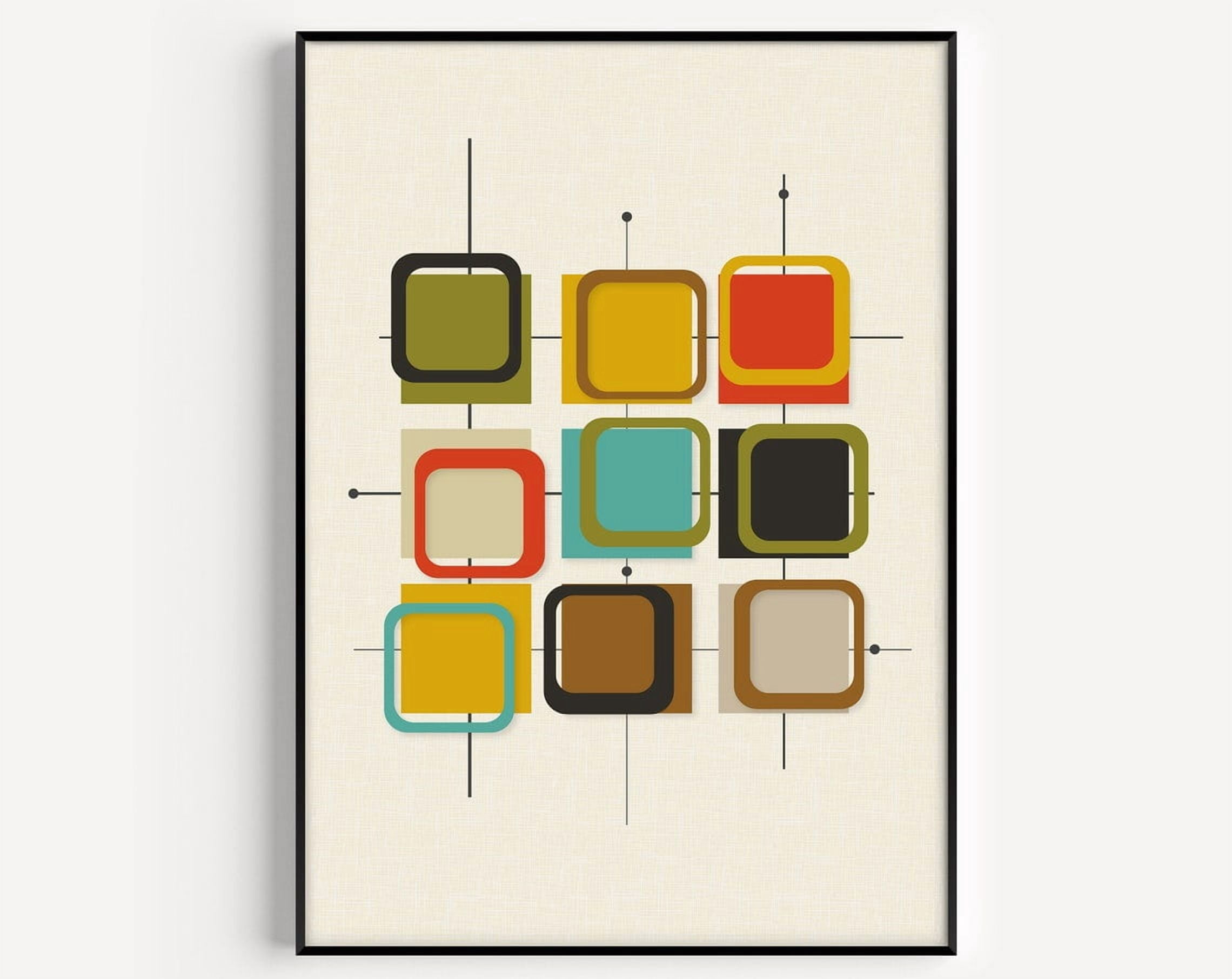 Miluva Mid Century Print, Printable Wall Art, Mid Century Modern, Retro ...
