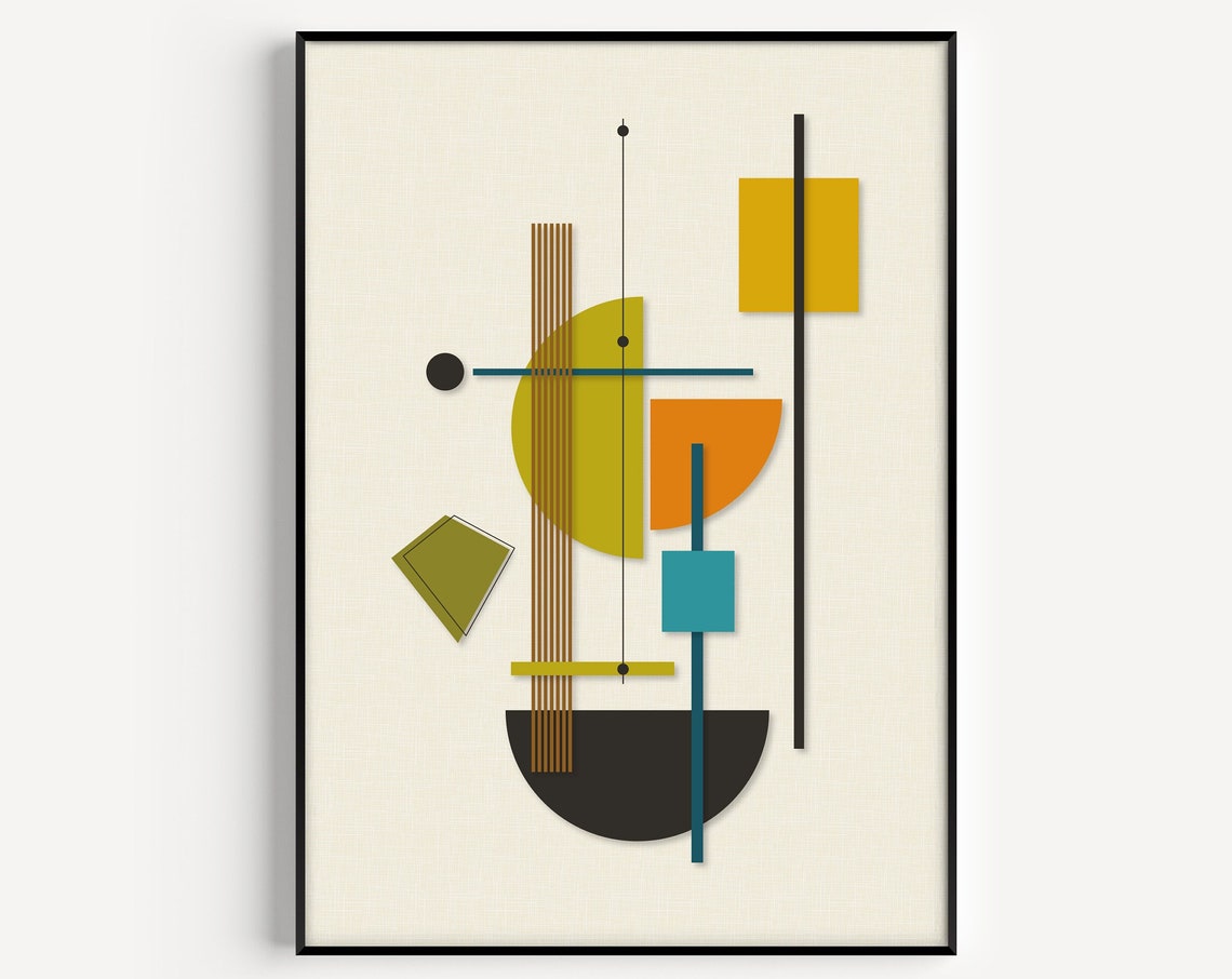 Miluva Mid Century Print, Printable Wall Art, Mid Century Modern, Retro ...