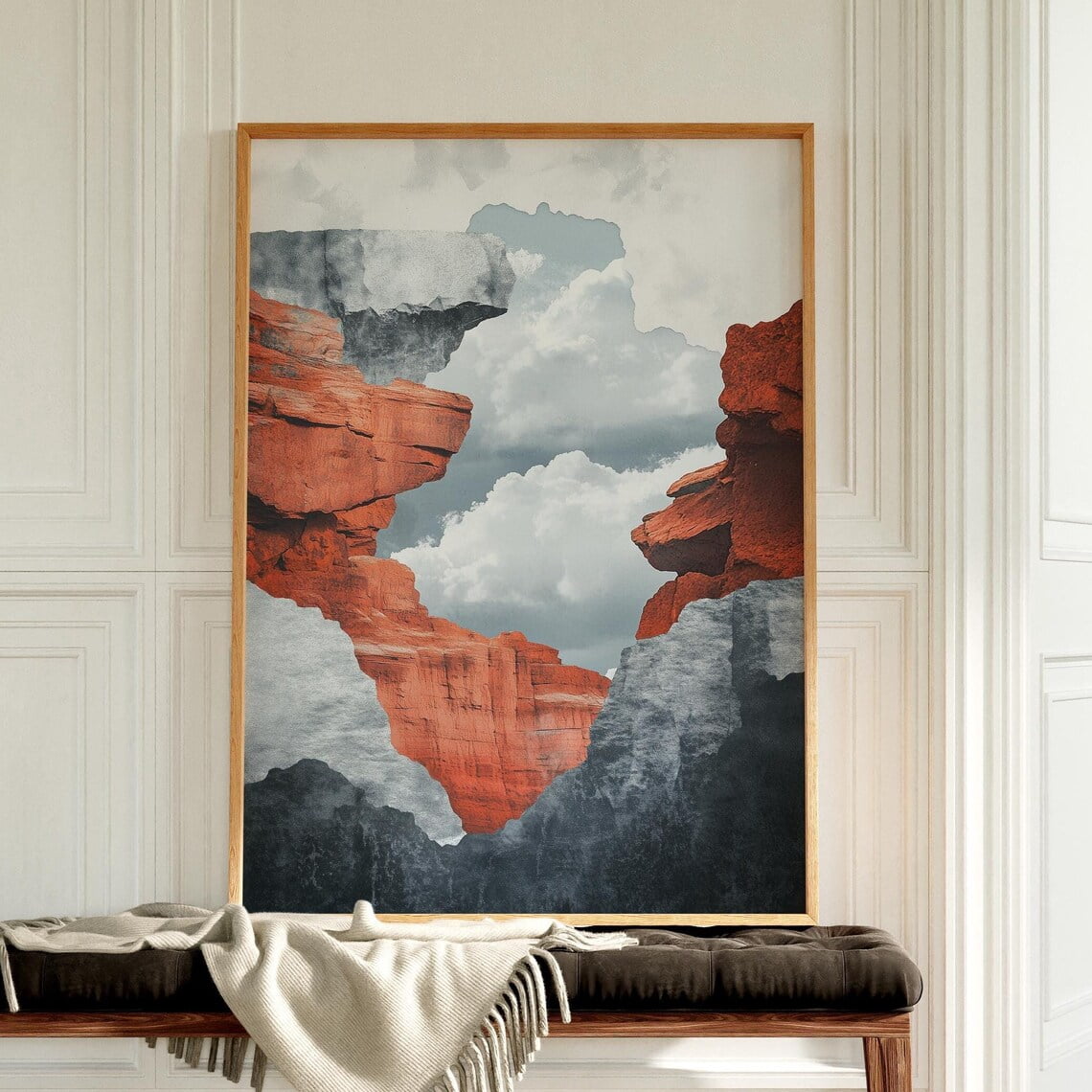 Miluva Midcentury Modern Vintage Nature Wall Art, Southwestern Abstract ...