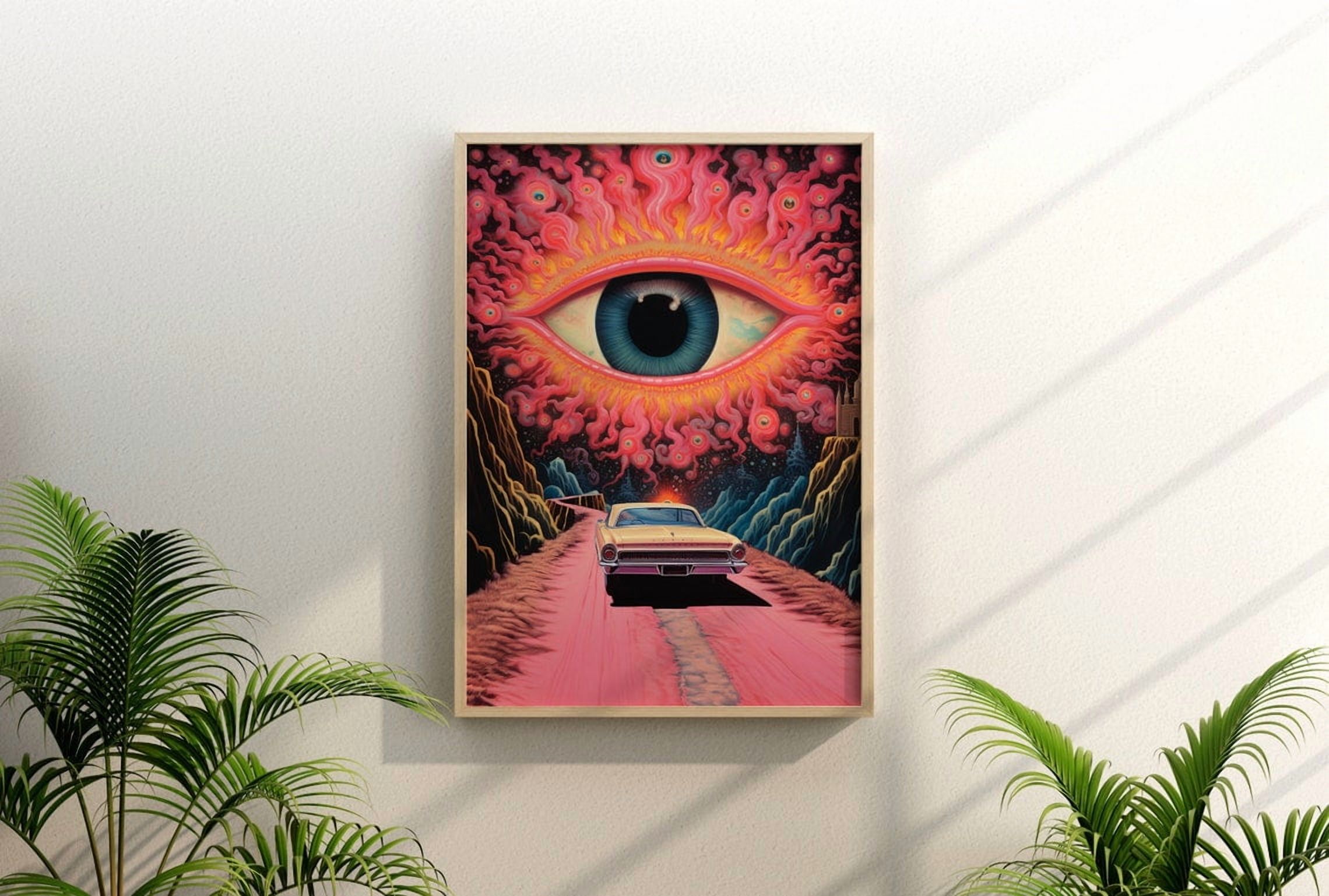 Miluva Mind Opening Trip V3 ( Psychedelic Art, Trippy Art Print, Retro ...