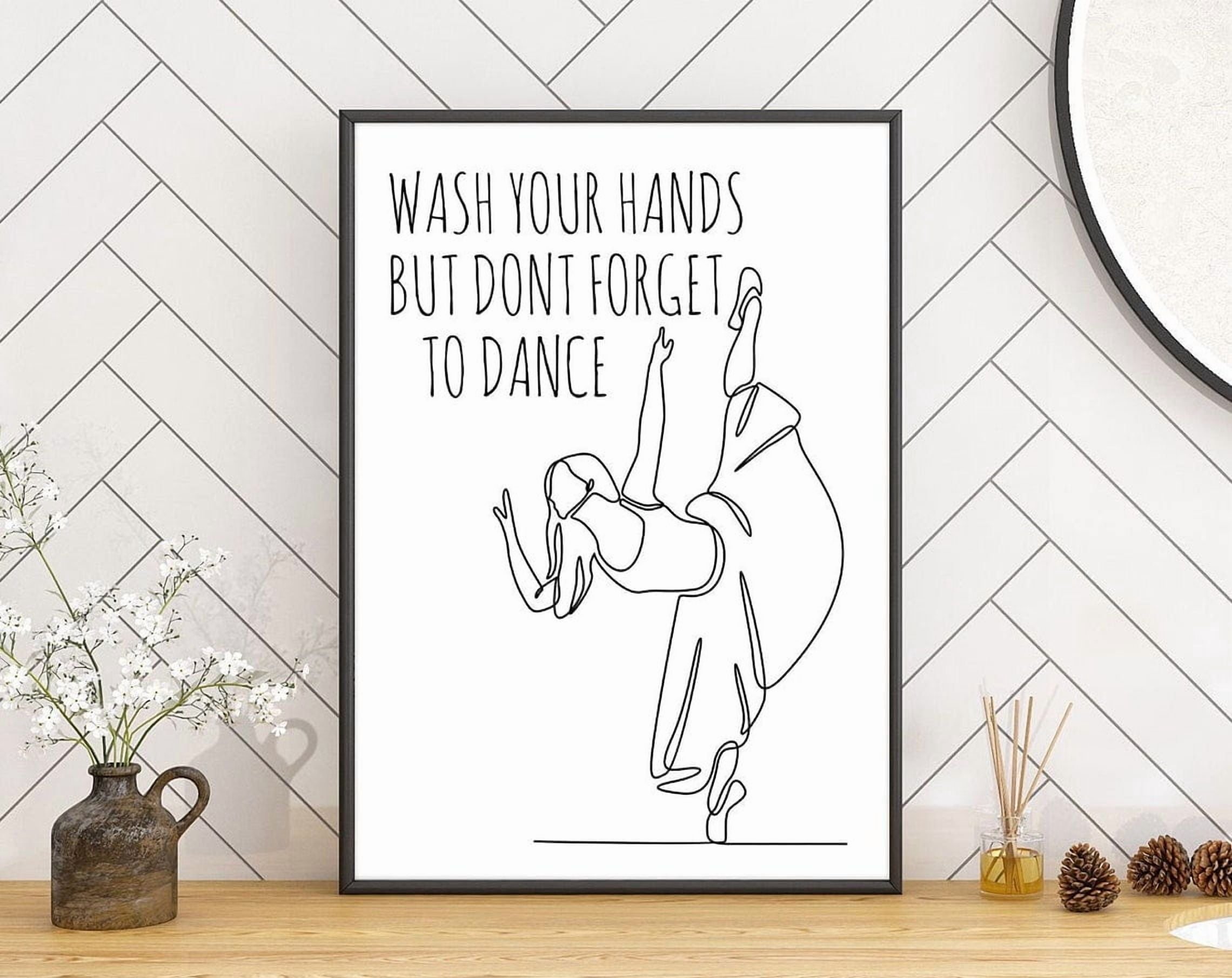 Miluva Minimalist Bathroom Mural Modern One-Line Art Bathroom ...
