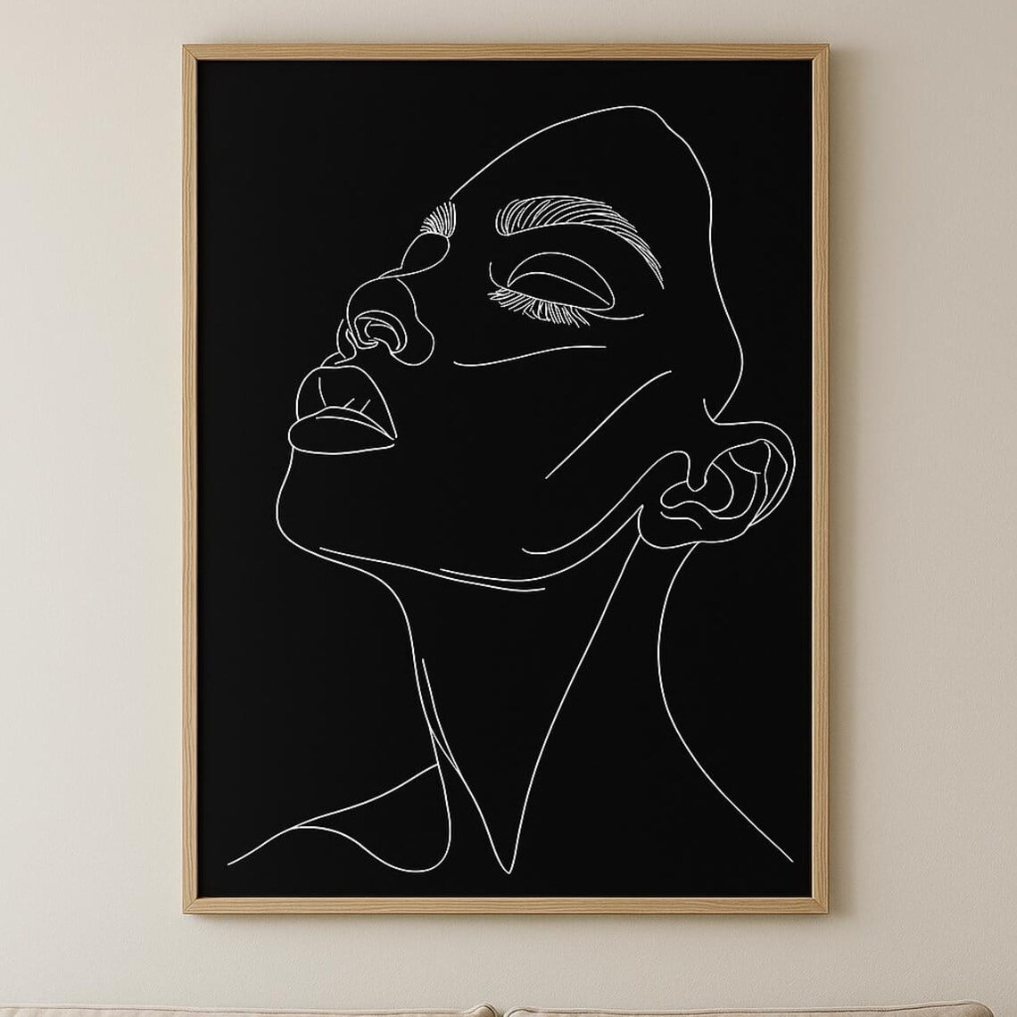 Miluva Minimalist Line Art Poster Modern Abstract Female Face Print ...