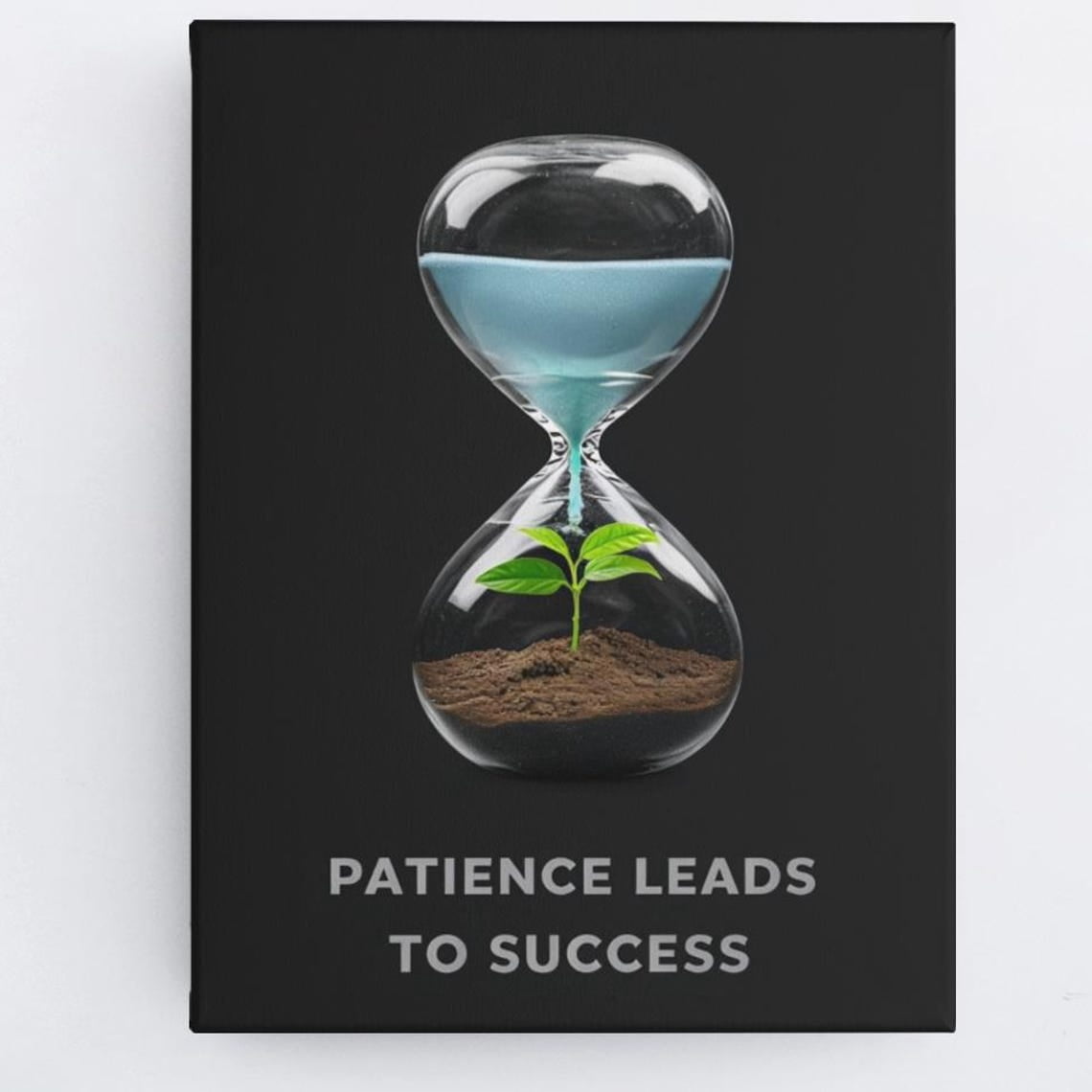 Miluva Minimalist Motivational Poster Patience Leads To Success Growth ...