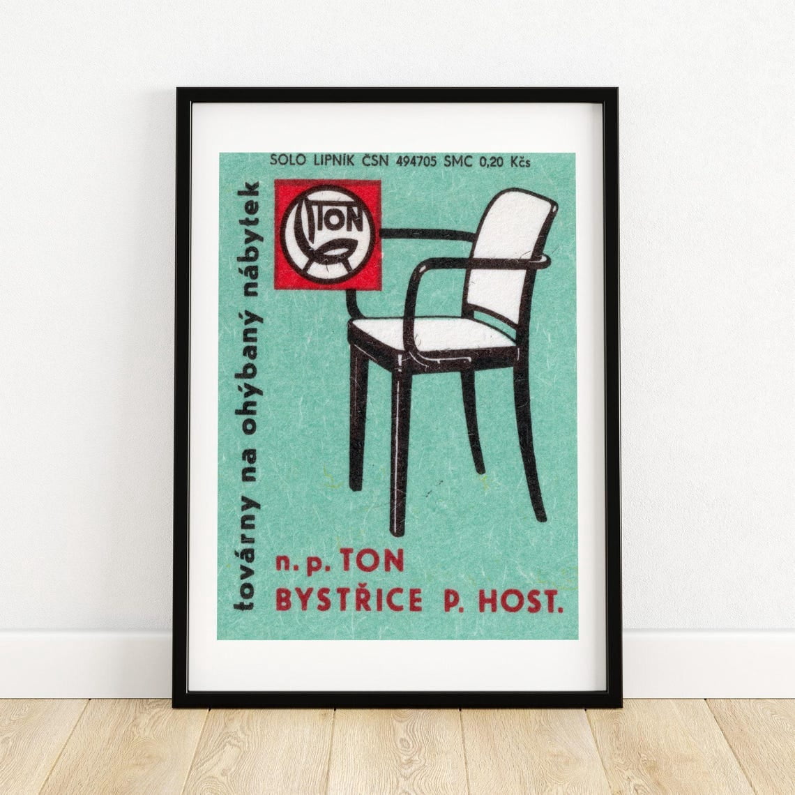 Miluva Modern Black Chair - Matchbox Print - Aesthetic Wall Art ...