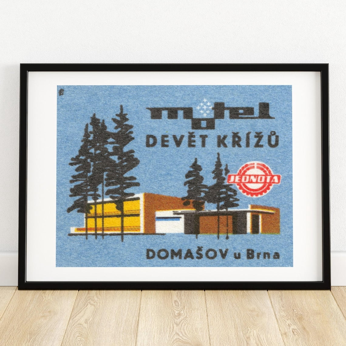 Miluva Modern Forest Motel - Matchbox Print - Aesthetic Wall Art ...