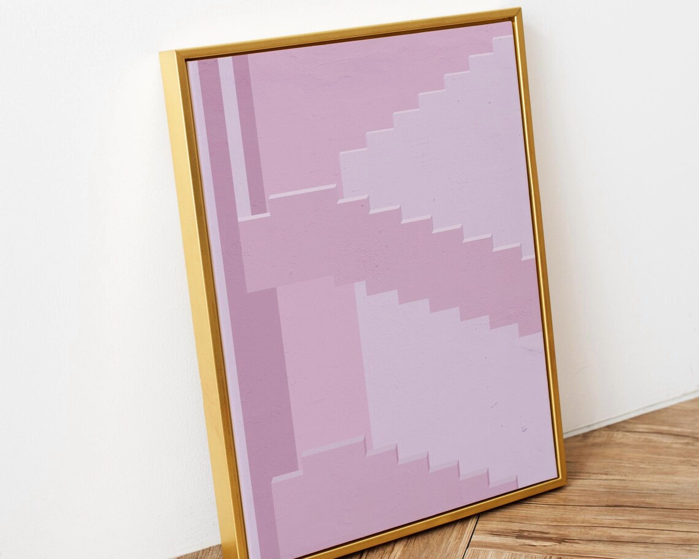 Miluva Modern Printable Wall Art, Pink Minimalistic Art Print ...