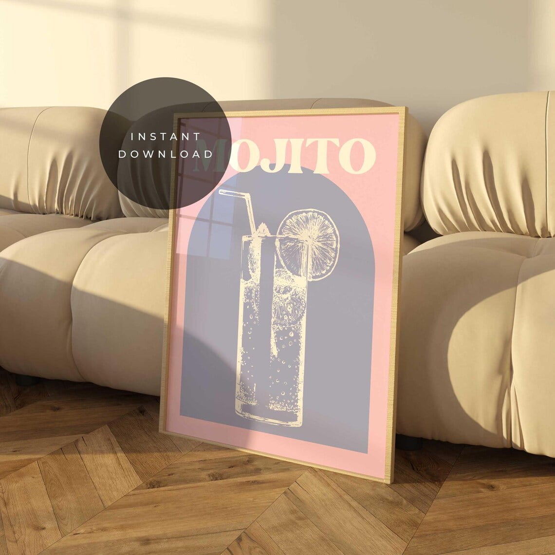 Miluva Mojito Cocktail Print, Mojito Poster, Mojito Decor, Mojito Print ...