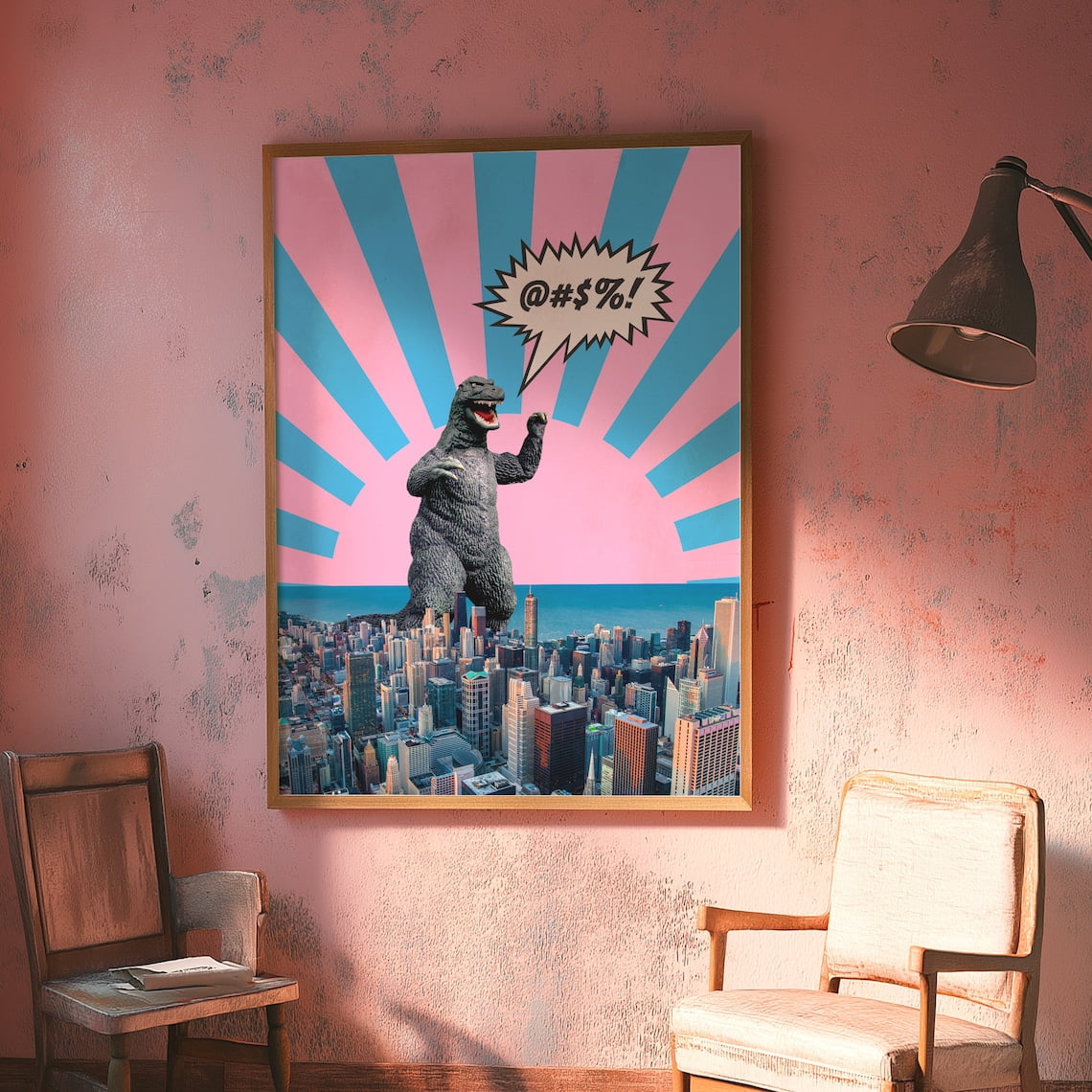 Miluva Monster In Town (@#%!) Art Print Surreal Retro Sci-Fi Japanese ...
