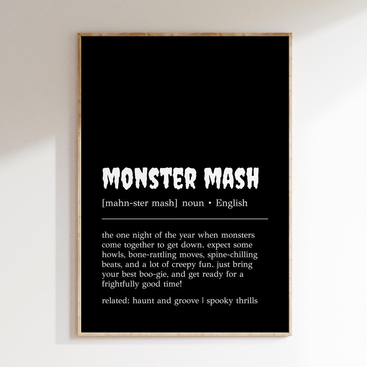 Miluva Monster mash definition print: halloween poster – Poster – Wall ...