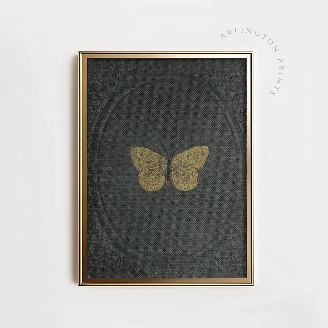 Miluva Moody Butterfly Art Print, Antique Insect Book Cover Art ...