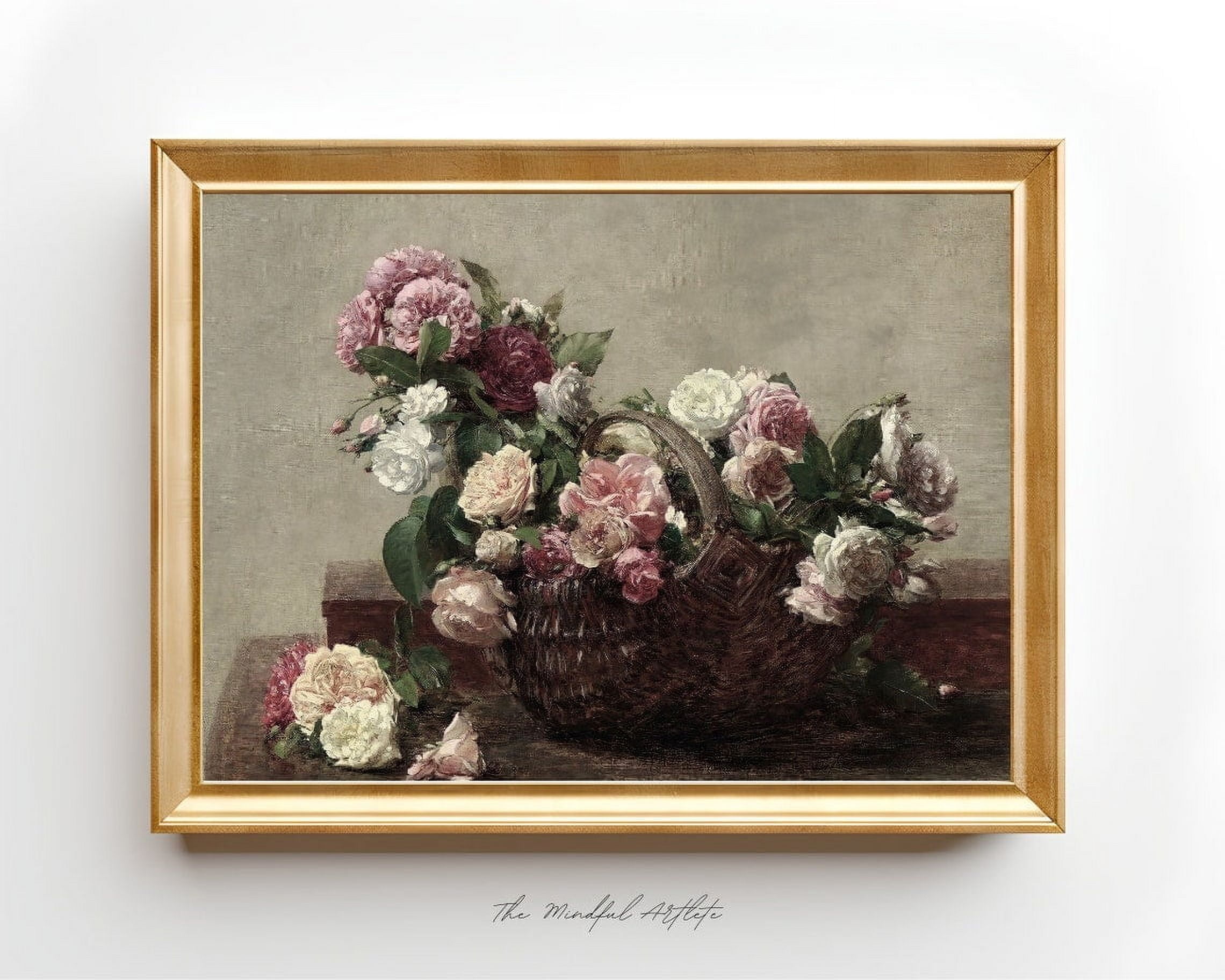 Miluva Moody Flowers Vintage Flower Print Dark Floral Print Vintage ...