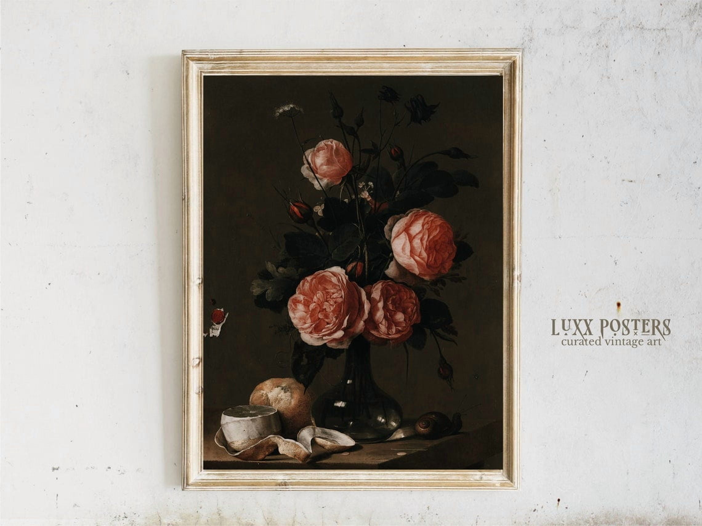 Miluva Moody Roses Flower Dutch Masters Dark Academia Decor Antique ...