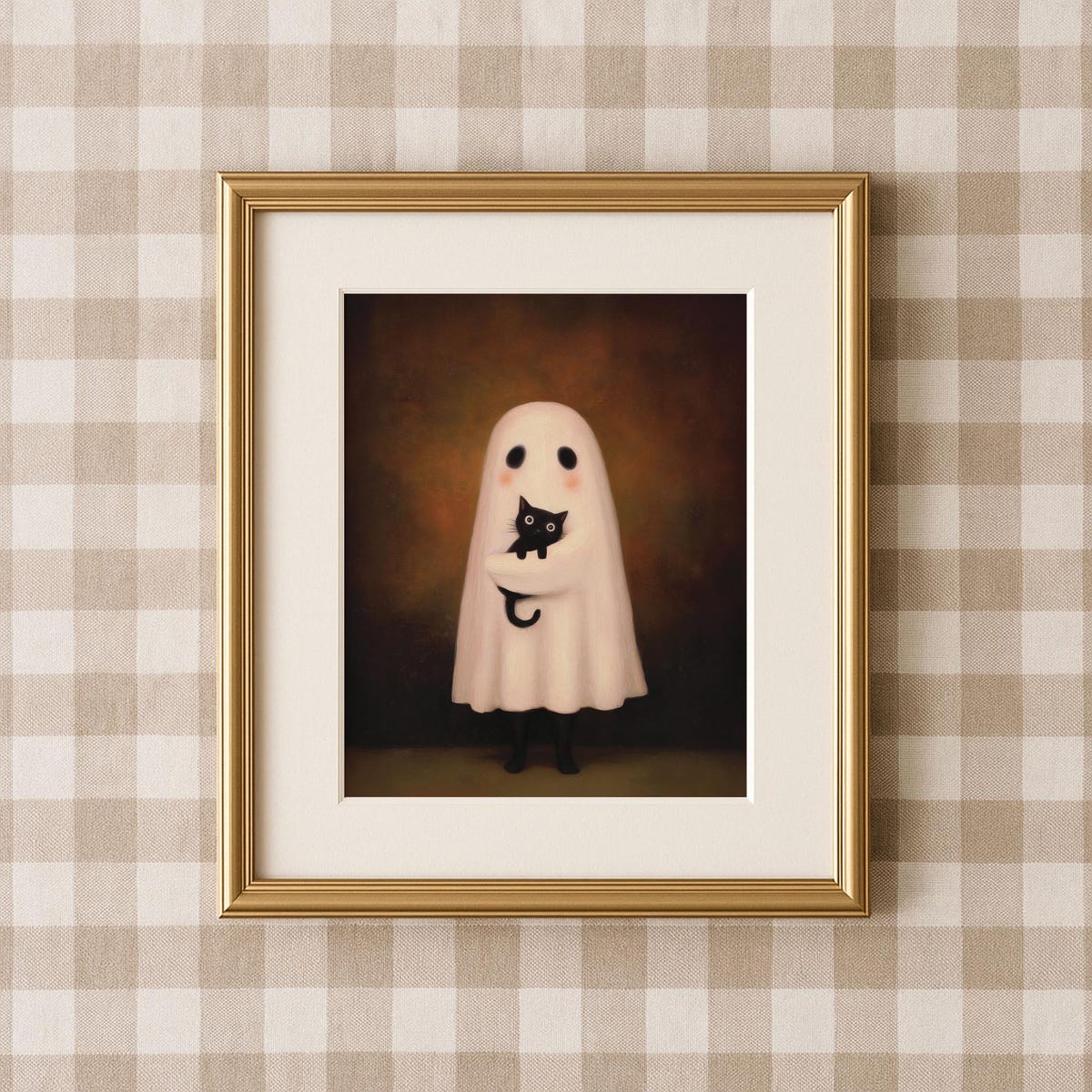 Miluva Moody cute ghost poster ghost moody halloween wall art halloween ...