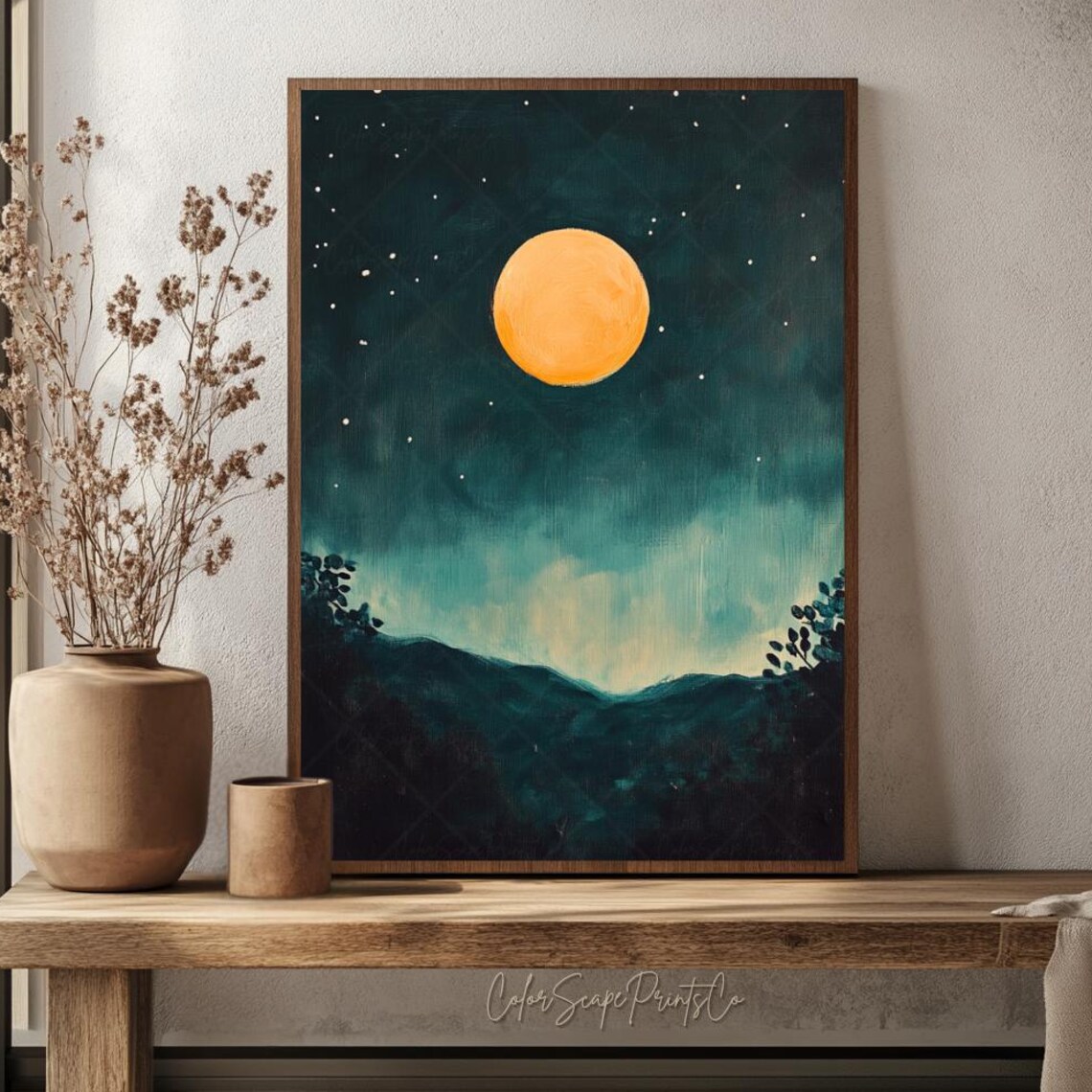 Miluva Moon And Stars Wall Art Dark Forest Enchanted Forest Decor ...