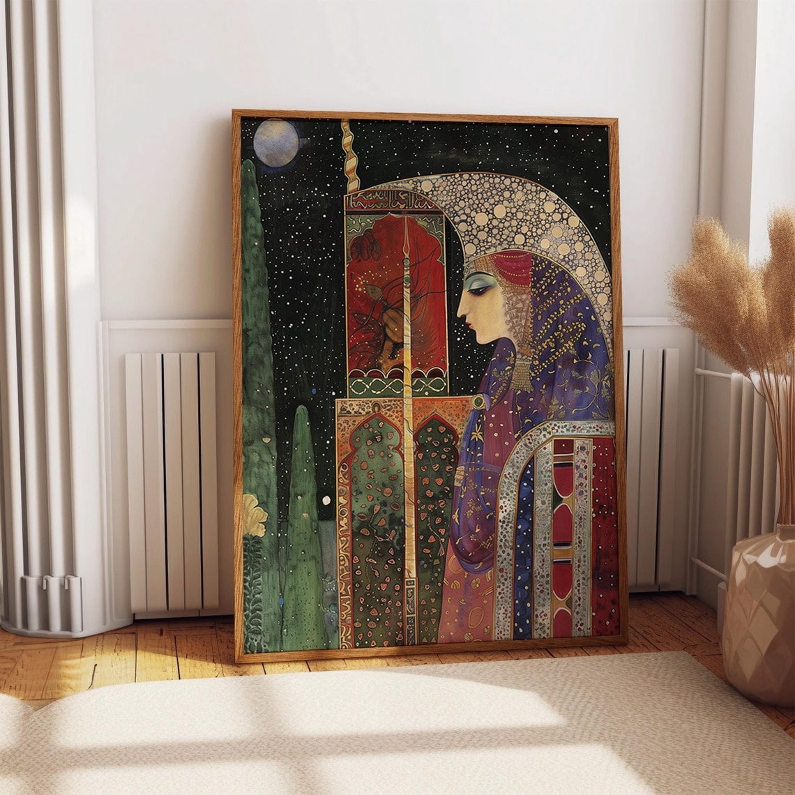 Miluva Moonlit Persian Woman Wall Art - Middle Eastern Woman In ...