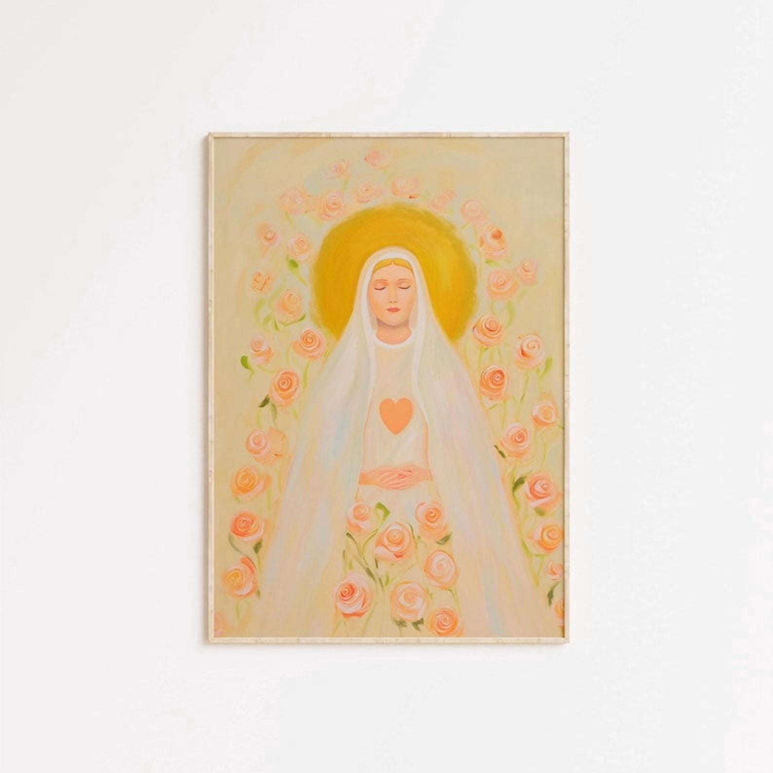Miluva Mother Mary Immaculate Heart Catholic Art Christian Prints ...