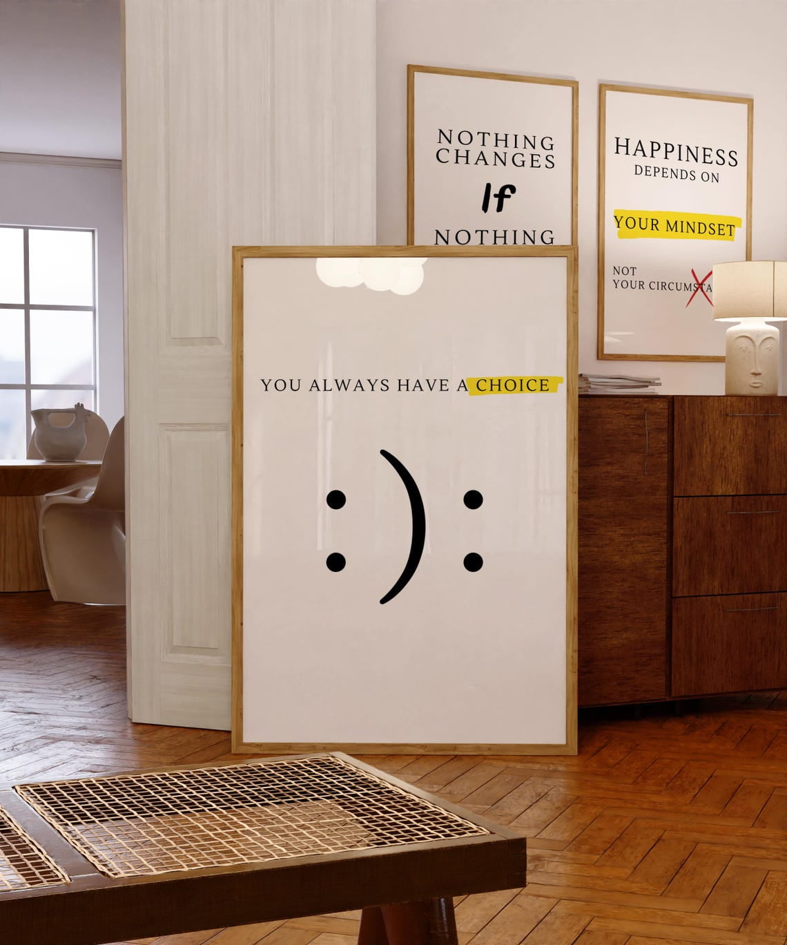 Miluva Motivational Wall Art Positive Mindset Poster Minimalist Quote ...