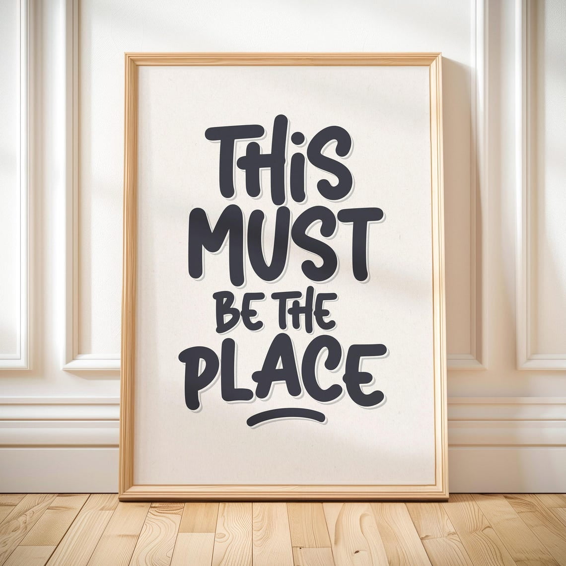 Miluva This Must Be The Place Print Cute Living Room Decor Neutral Home ...