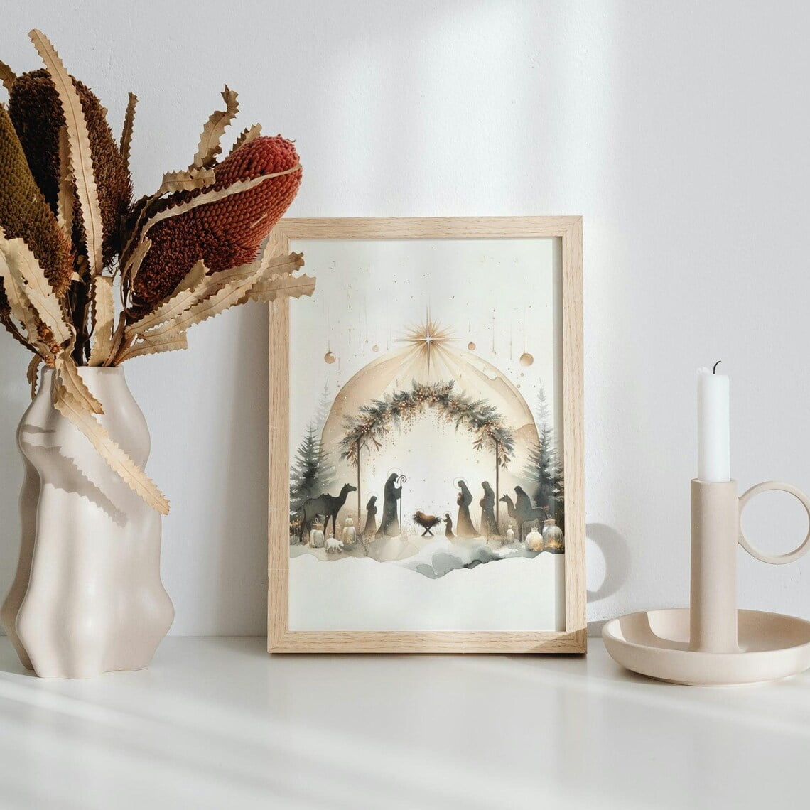 Miluva Nativity Print, Nativity Scene Birth Of Jesus, Nativity Print ...