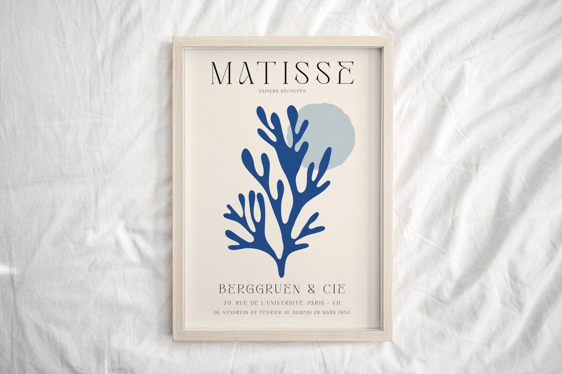 Miluva Navy Blue Henri Matisse Print, Matisse Exhibition Poster ...