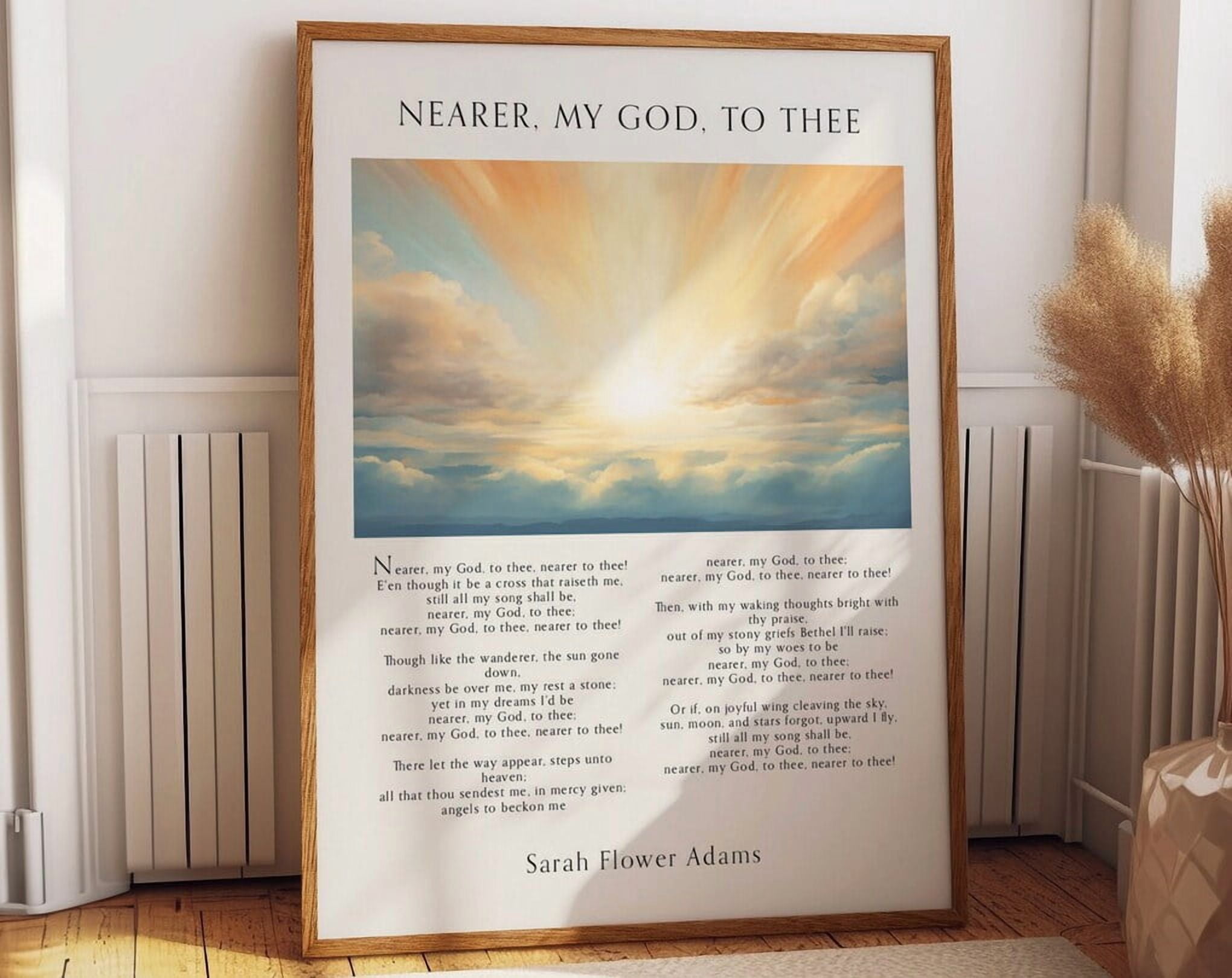 Miluva Nearer, My God, To Thee Music Sheet Poster - Nature-Inspired ...