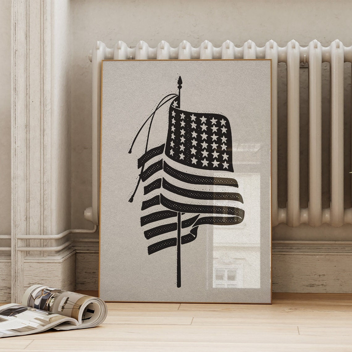 Miluva Neutral Patriotic American Independence Day Poster Vintage 4Th ...