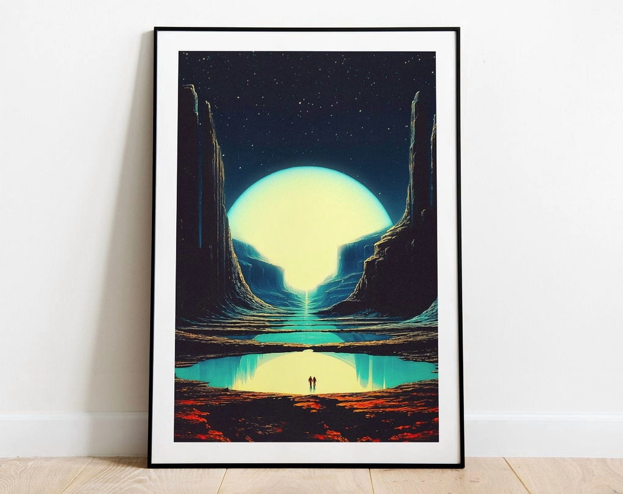 Miluva Never Lost With You Sci-Fi Poster Space Art Retro Futurism ...