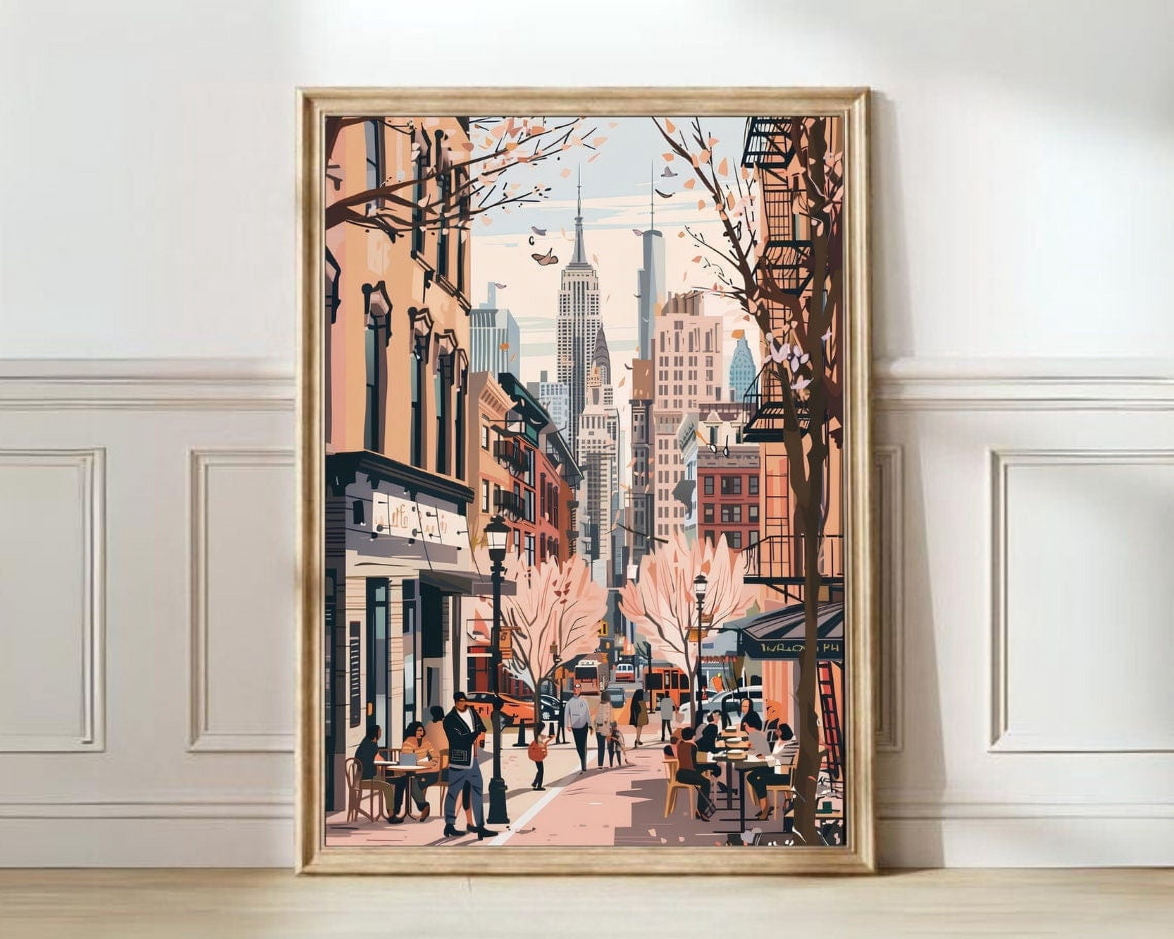 Miluva New York Print Nyc Illustration New York Travel Poster Ny Print ...