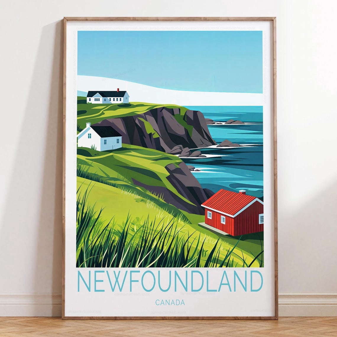 Miluva Newfoundland Canada Travel Wall Art, Canada Travel Poster ...
