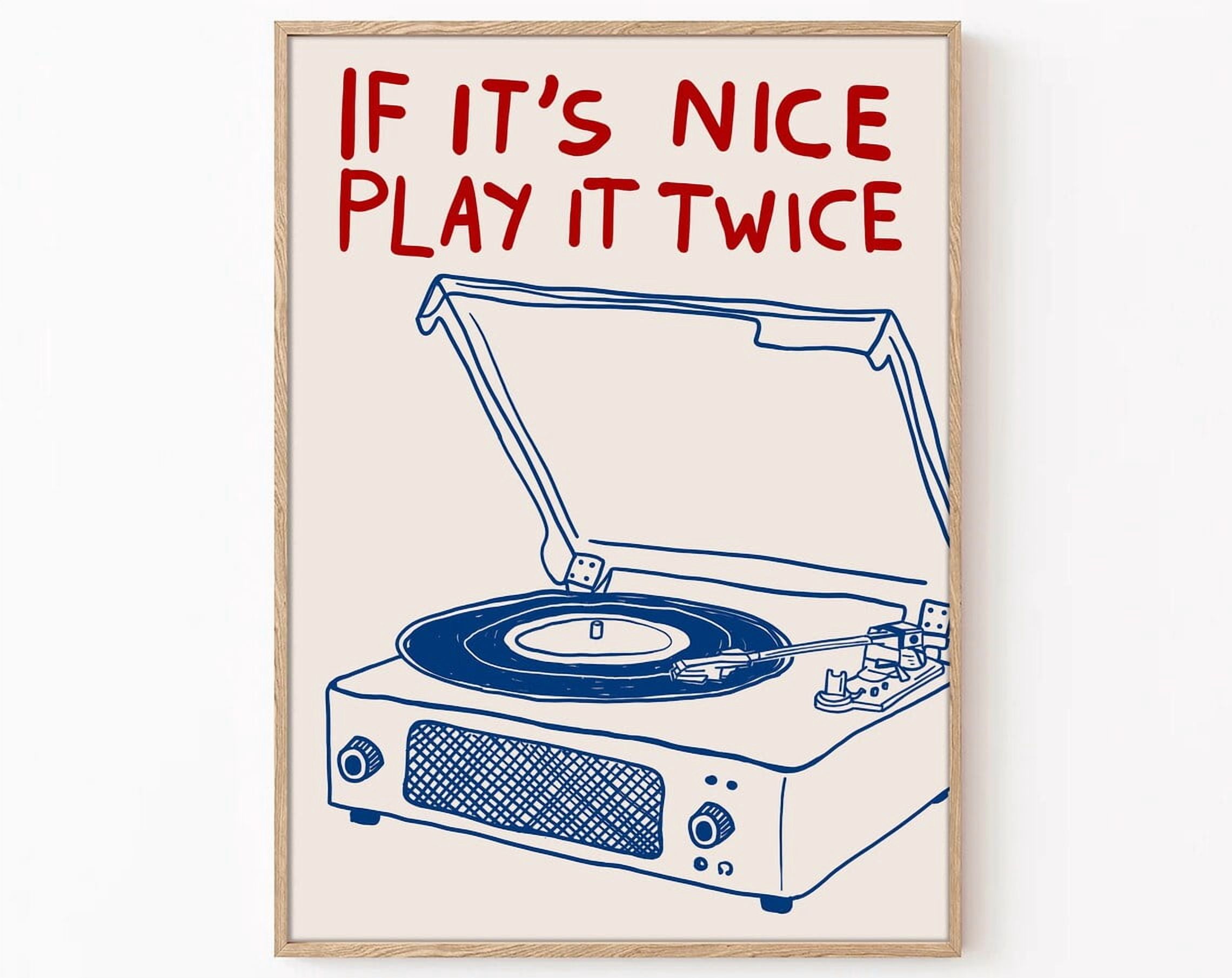 Miluva If It'S Nice Play It Twice Poster, Music Poster, Retro Poster ...