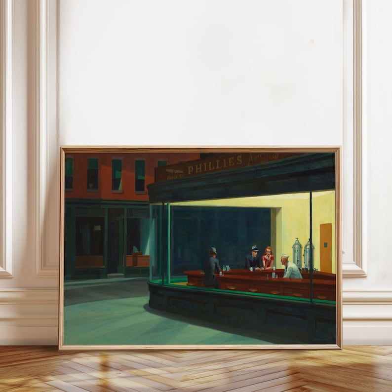 Miluva Nighthawks By Edward Hopper 1942 American Art Diner Bring The ...
