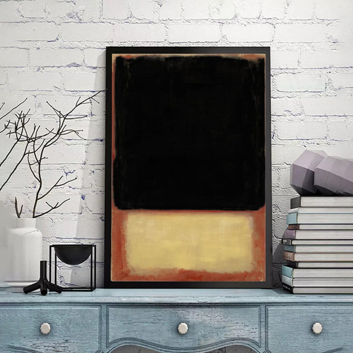 Miluva No. 7 (Dark Over Light)-Mark Rothko,Rothko Art Poster,Home Office Decor,Modern Wall Decor ...
