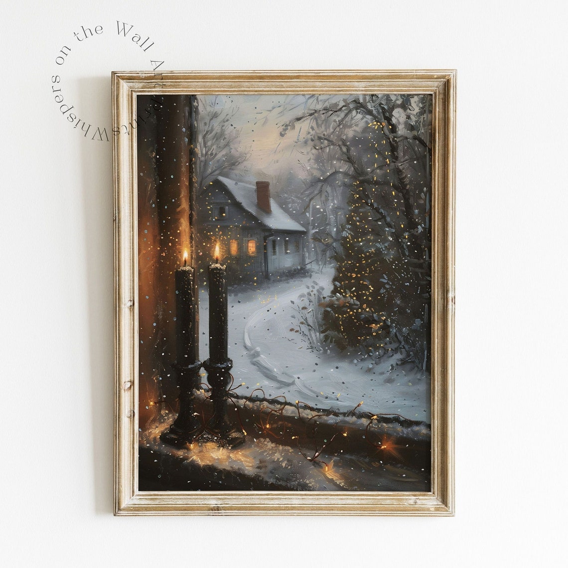 Miluva Nostalgic Wall Art Print Winter Holiday Decor Moody Xmas ...