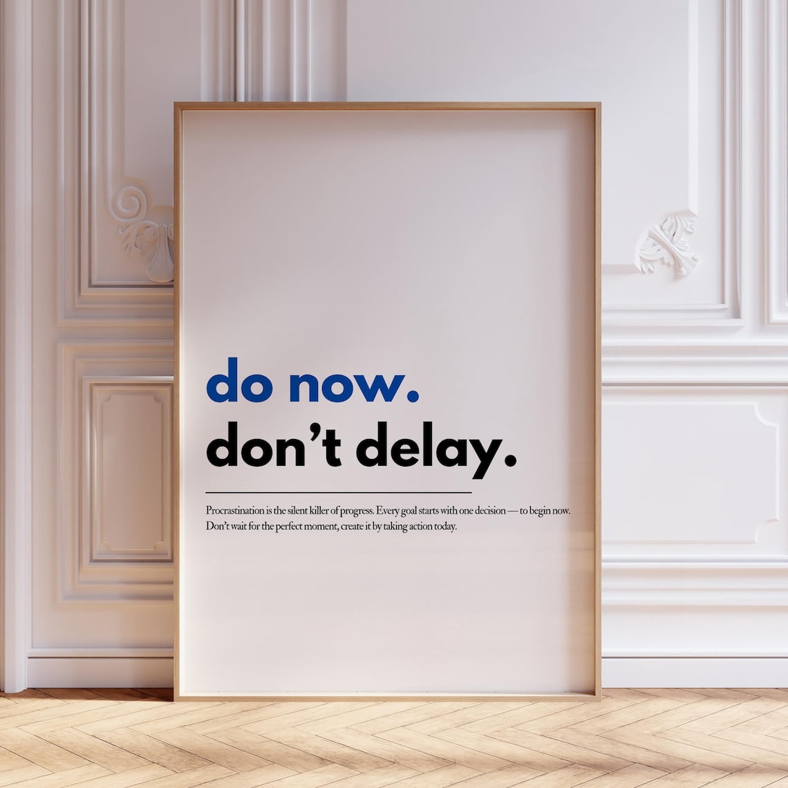 Miluva Do Now Dont Delay Motivational Poster Inspirational Wall Art ...