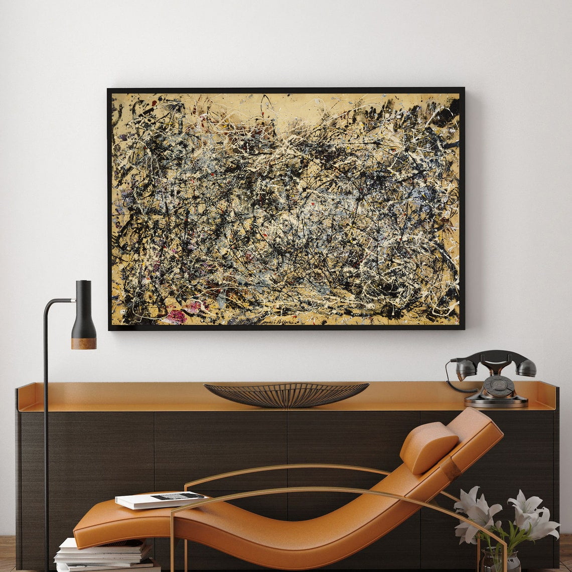 Miluva Number 1A-Jackson Pollock,Home Office Decor,Fine Art Poster ...