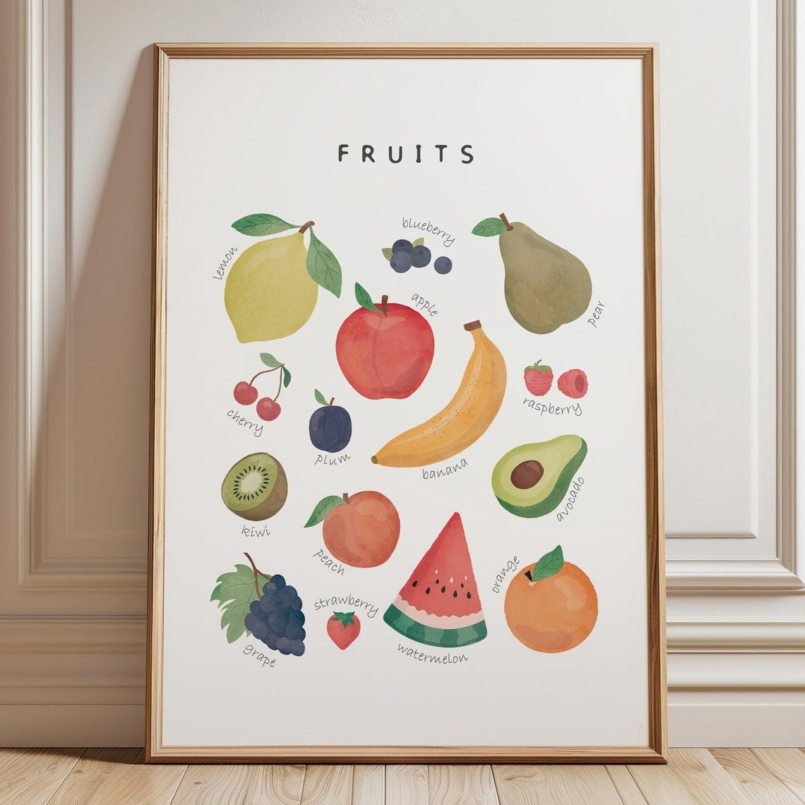 Miluva Nursery Fruit Poster, Educational Poster, Montessori Posters For ...