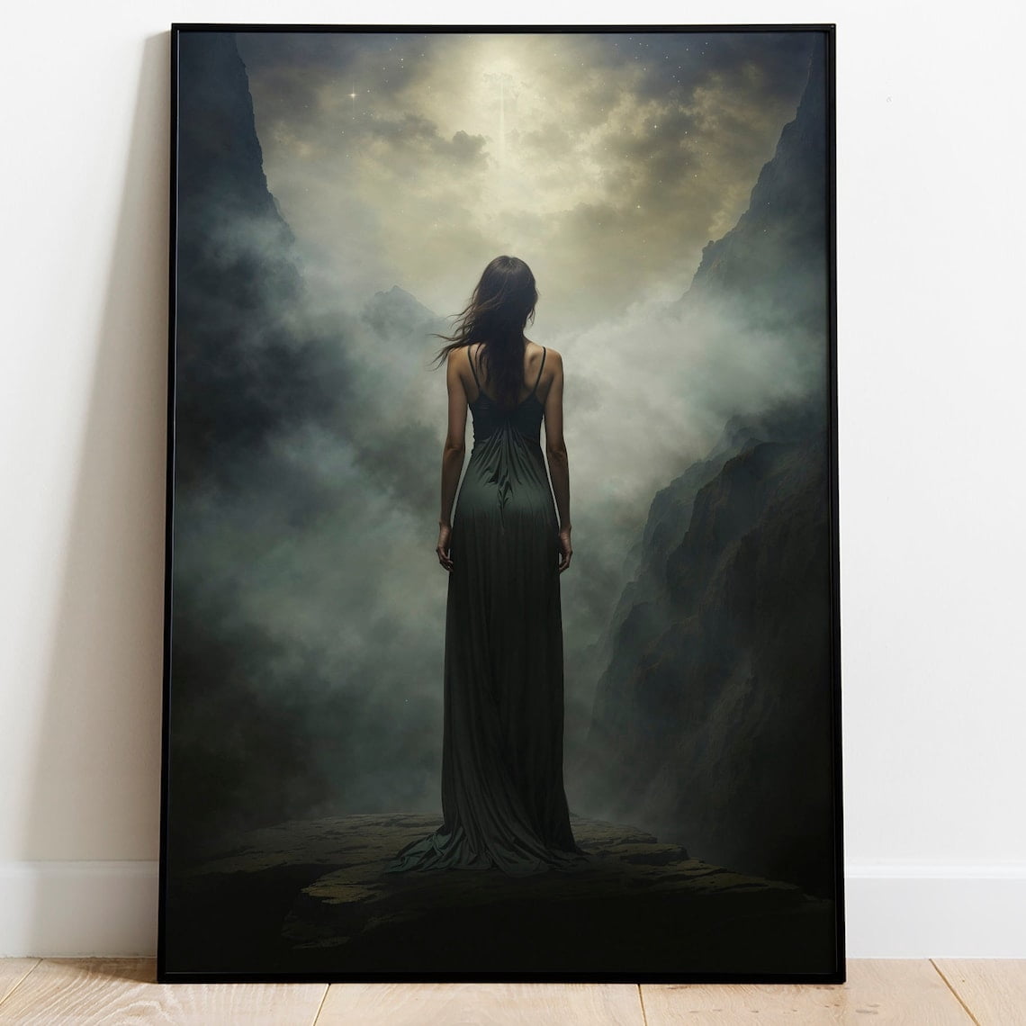 Miluva Nyx Matte Poster, Greek Goddess Of Night Sky Print, Mythology ...