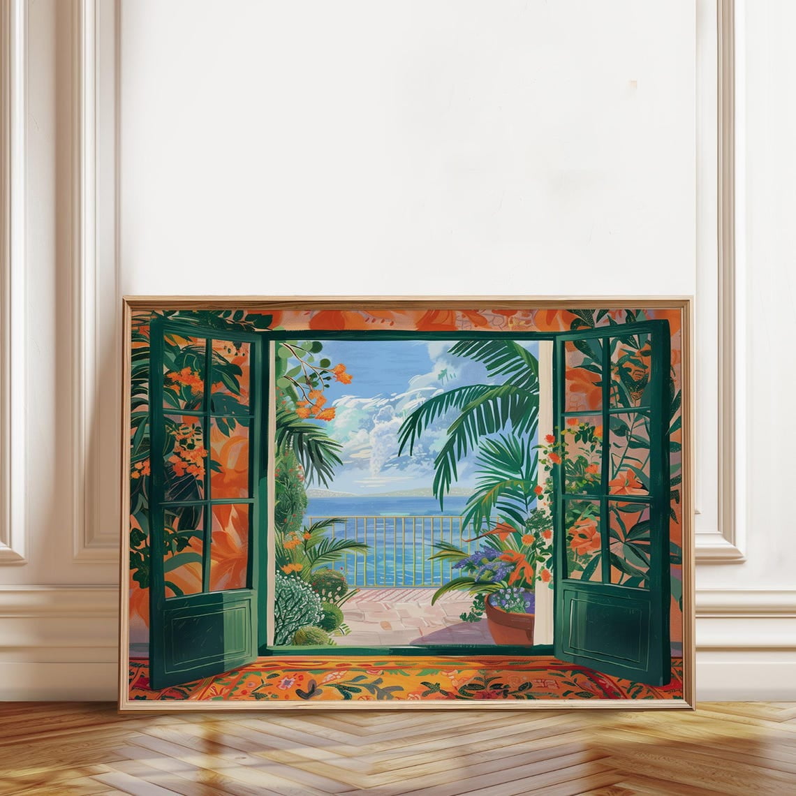 Miluva Ocean View And Lush Garden Poster - Tropical Paradise Balcony ...