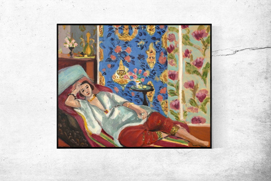 Miluva Odalisque In Red Trousers,1921-Henri Matisse,Matisse Poster,Art ...