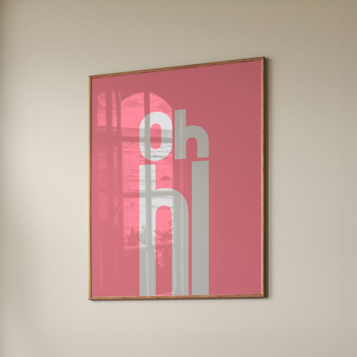 Miluva Oh Hi Wall Art Decor, Pink Typography Wall Art, Girly Room Decor ...