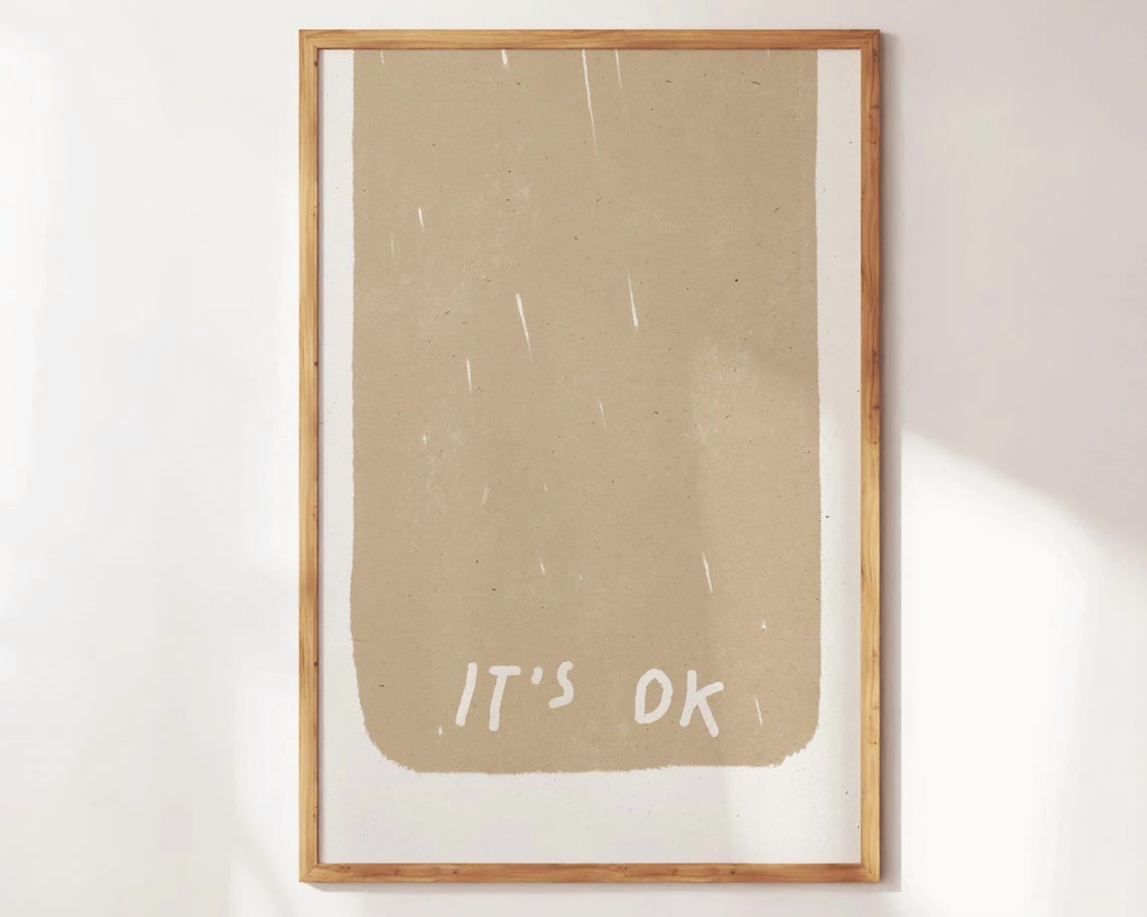 Miluva It'S Okay Print - Typography Poster - Positive Affirmation Wall ...