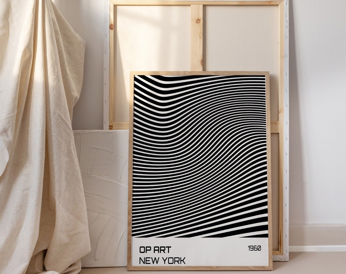 Miluva Op Art Poster Poster Museum Poster Optical Art Print Vintage ...