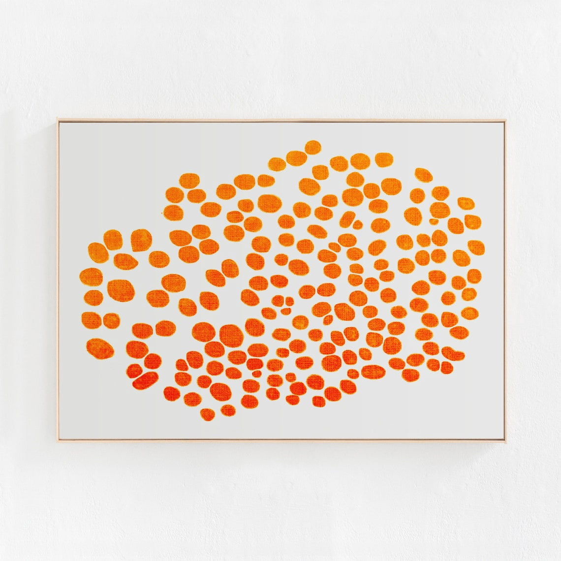 Miluva Orange Abstract Wall Art Able Print, Abstract Art Abstract ...