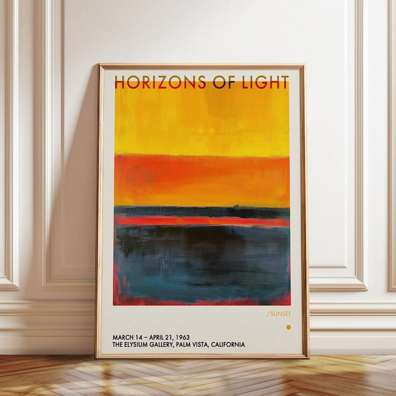 Miluva Orange And Blue Hues Poster - Horizons Of Light Sunset Gradient ...
