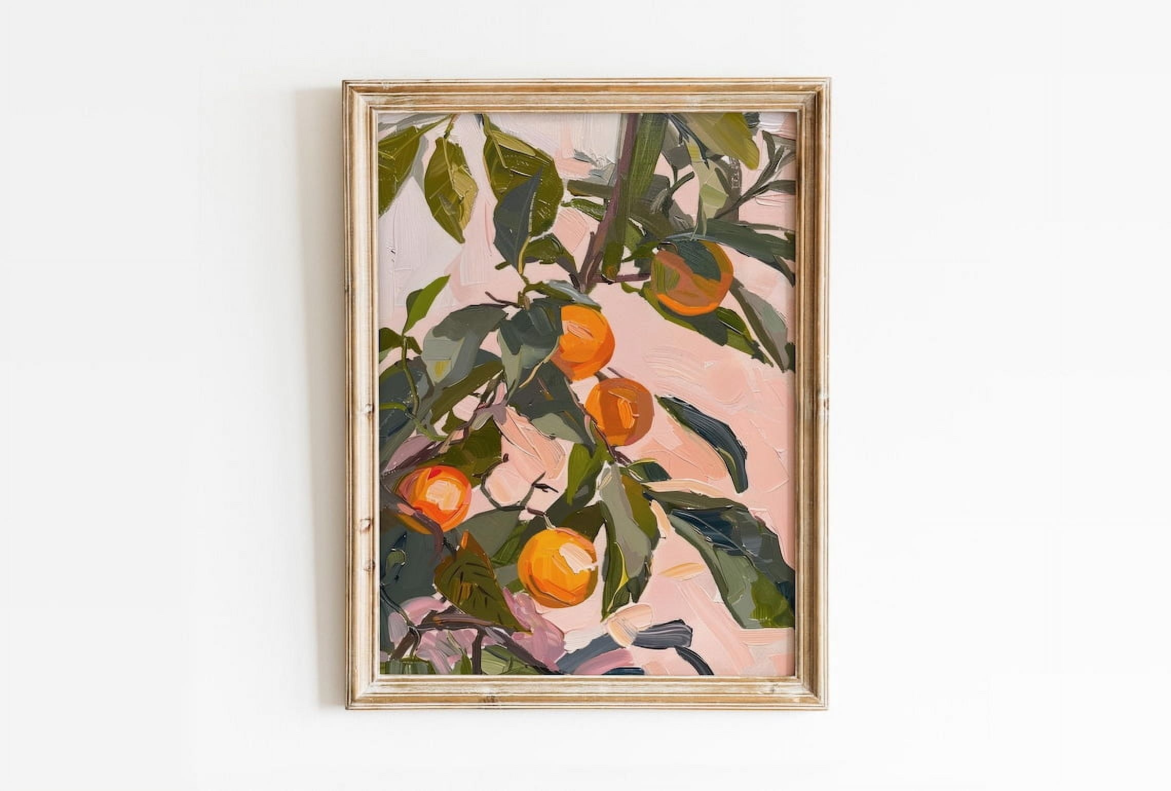 Miluva Orange Tree Wall Art, Springtime Kitchen Poster, Preppy ...