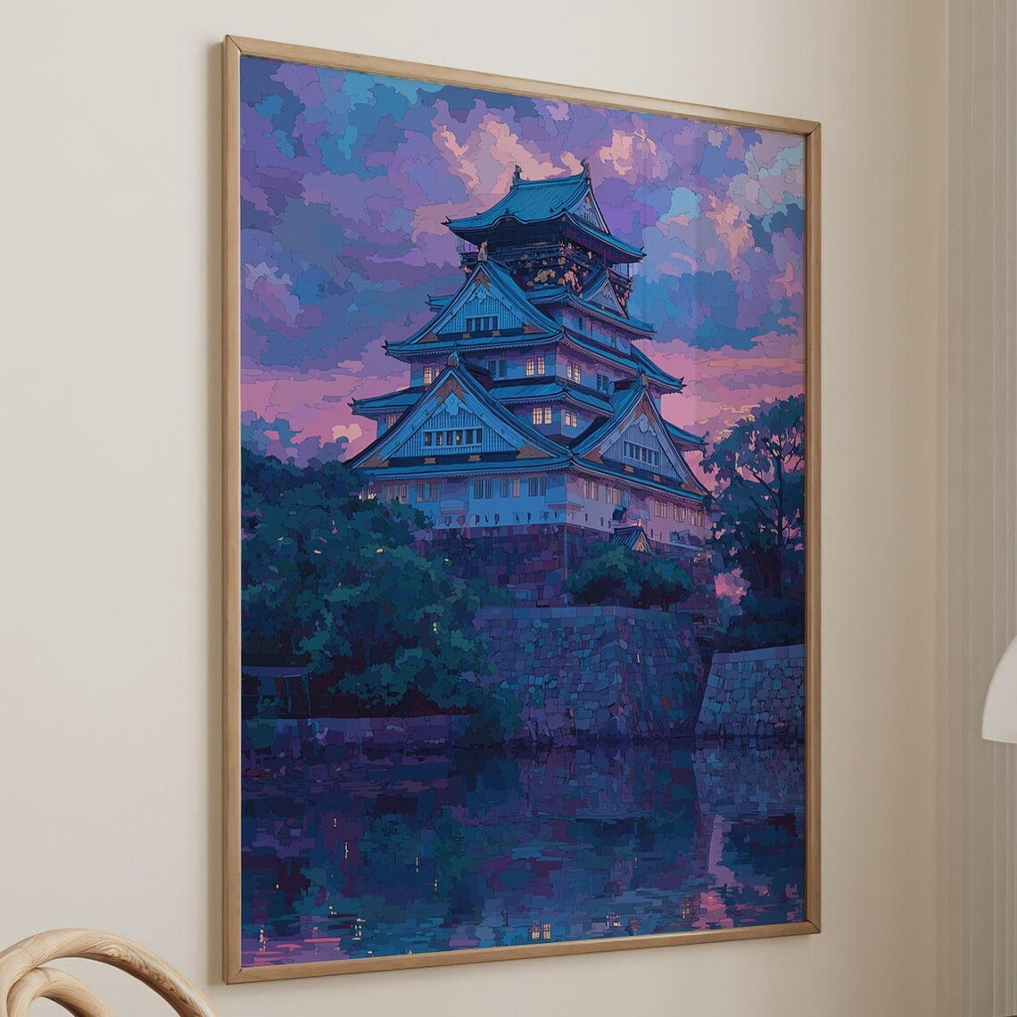Miluva Osaka Castle Japan Historical Landscape Vacation Art Print ...