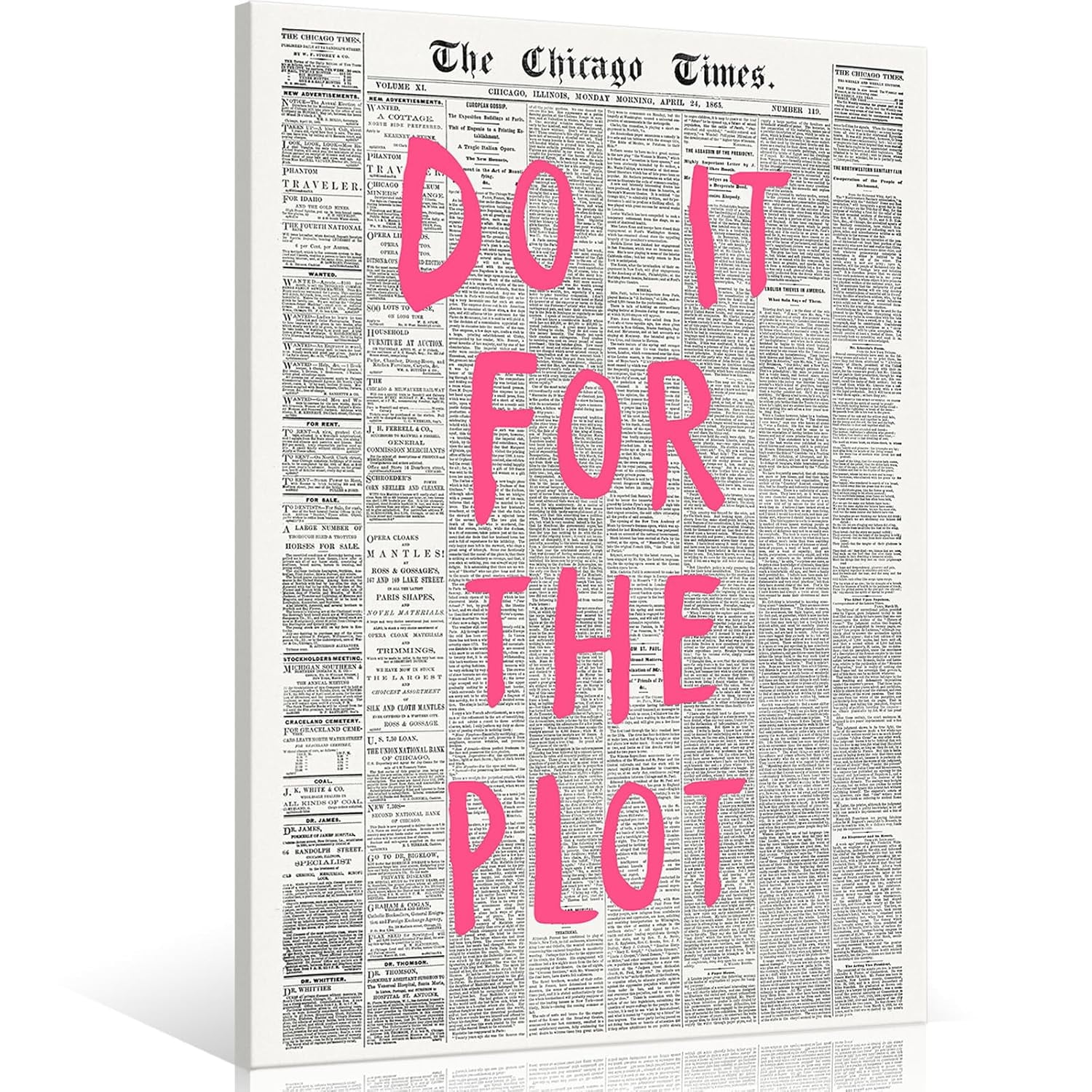 Miluva Osdfem Vintage Do It For The Plot Newspaper Print,Retro ...