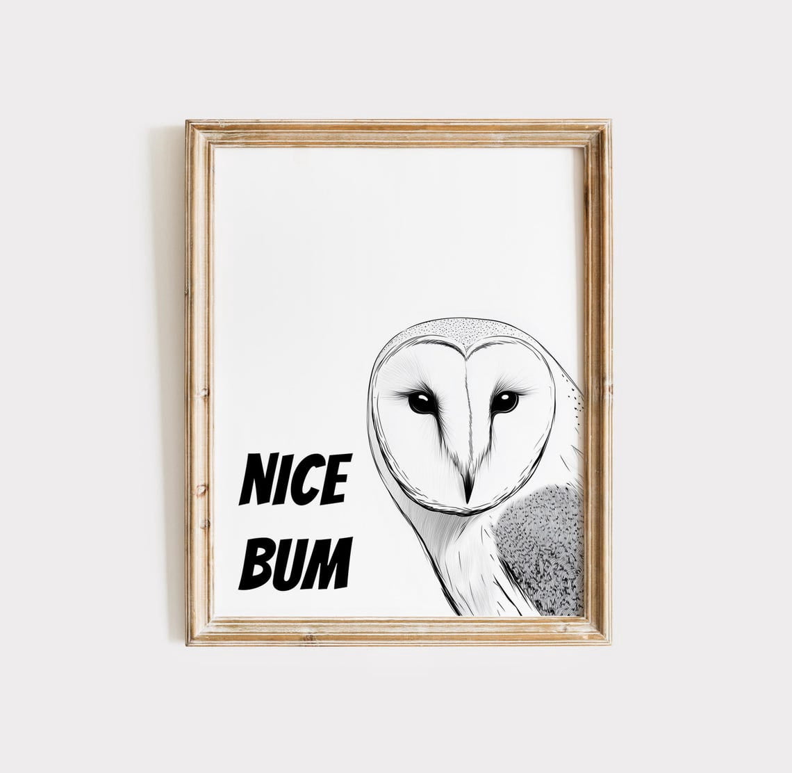 Miluva Owl Bathroom Sign Poster Retro Bathroom Wall Art Toilet Poster ...