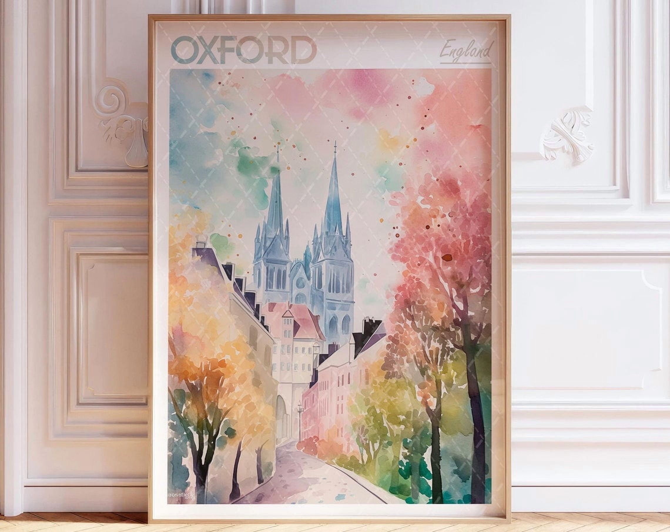 Miluva Oxford Poster - World Cities Wall Art - Finland Europe Travel ...